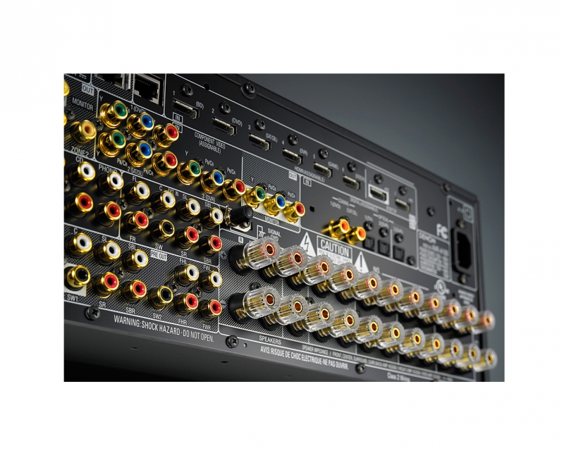 Der AVR-A100 ist ein 9.2-Kanal Receiver mit Denon Link 4th, High-bit ...